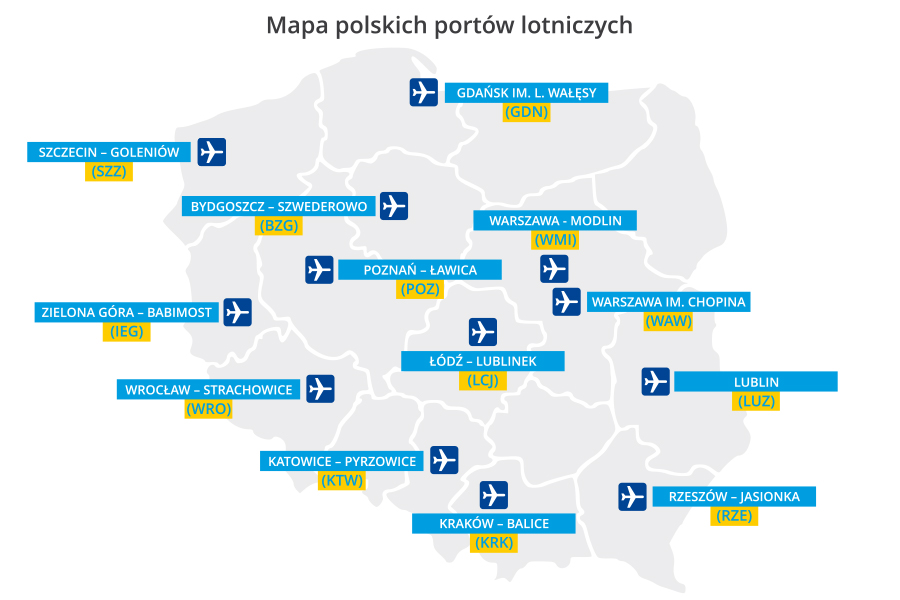 Transport lotniczy w Polsce w 2012 roku [Infografiki] - ULC